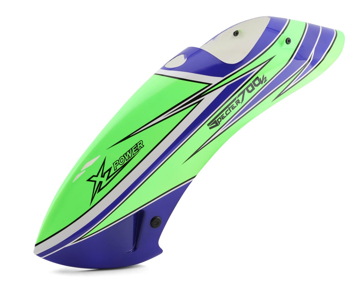 XLPower Canopy (Green/Blue) (Specter 700 V2 NME Nitro) [XLP70V2NC01 ...