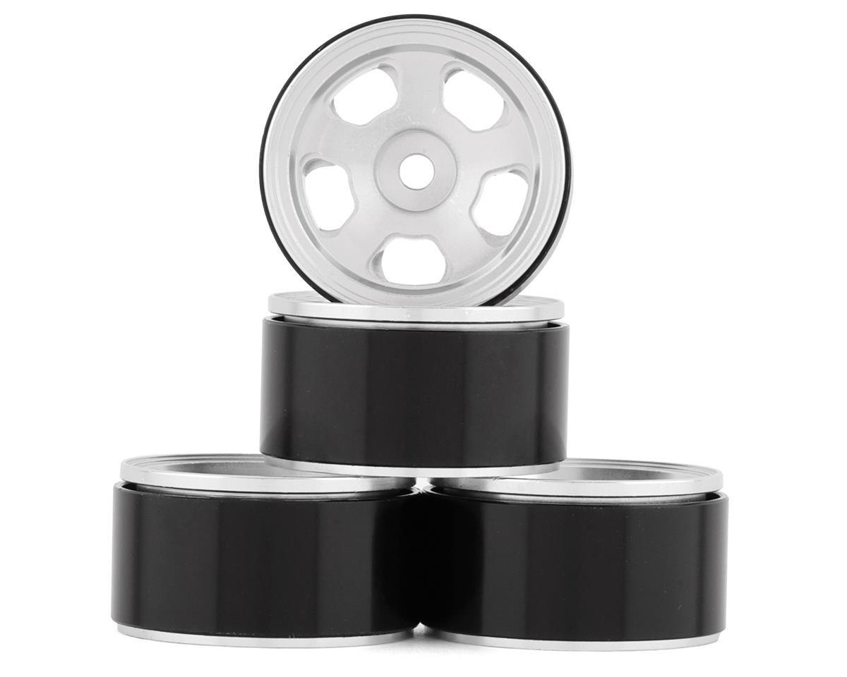 Yeah Racing SCX24 1.0" Aluminum 5 Spoke Beadlock Wheels (Silver) (4 ...